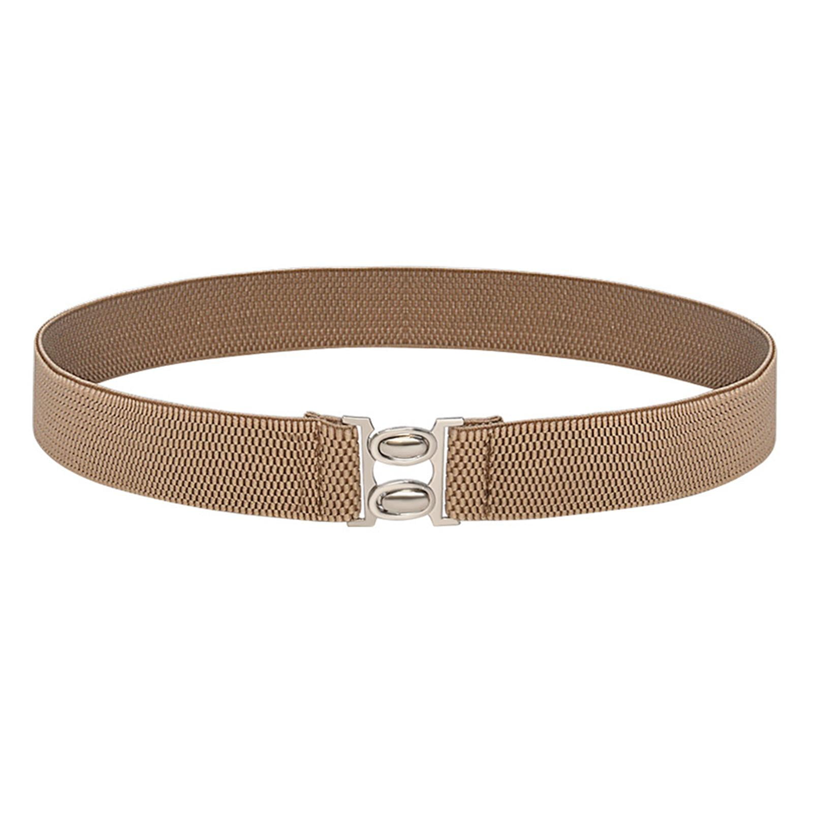 Sharplace Women Elastic Waist Belt Lady Cinch Two Lines Buckles Stylish ...