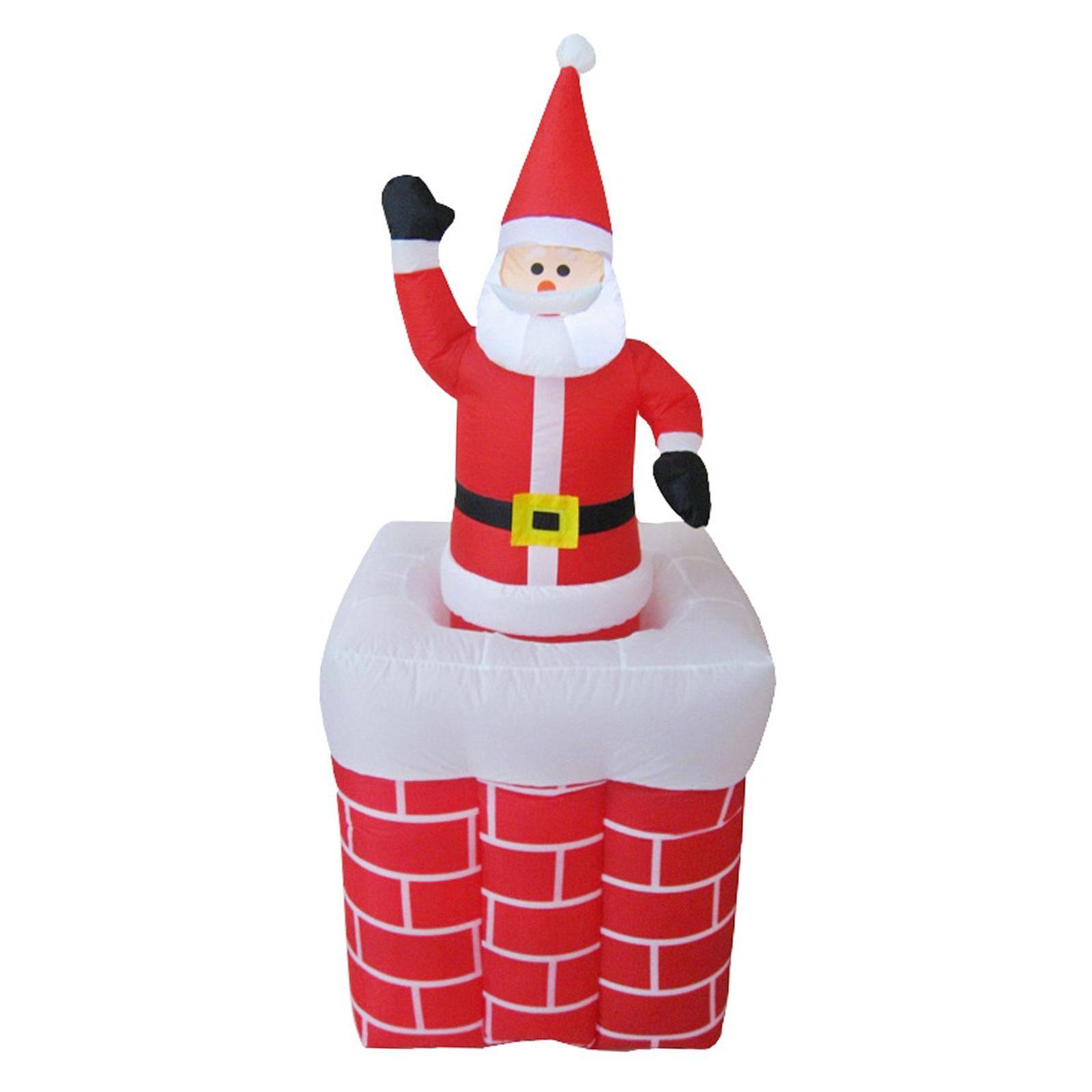Sharprepublic 1.8M Inflatable Santa Chimney Built in LED Lights for ...