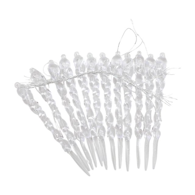 Sharprepublic 12x Christmas Simulation Ice Xmas Tree Hanging Clear Fake ...
