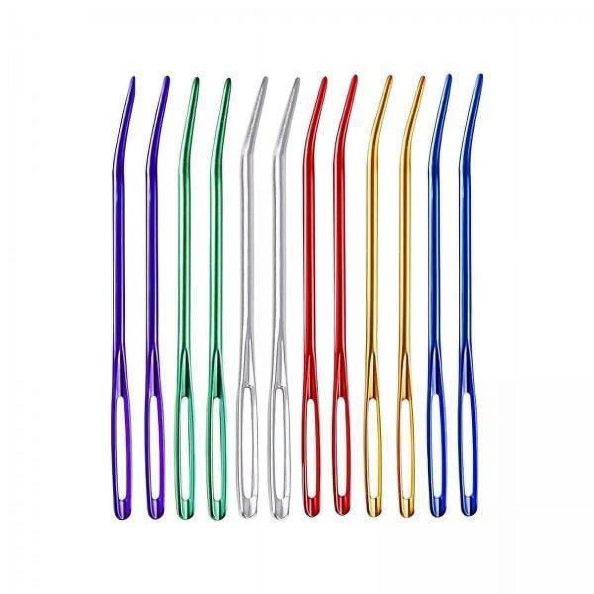 Sharprepublic 5x 12 Pieces Yarn Set Crochet for Threading Kit Large Eye ...