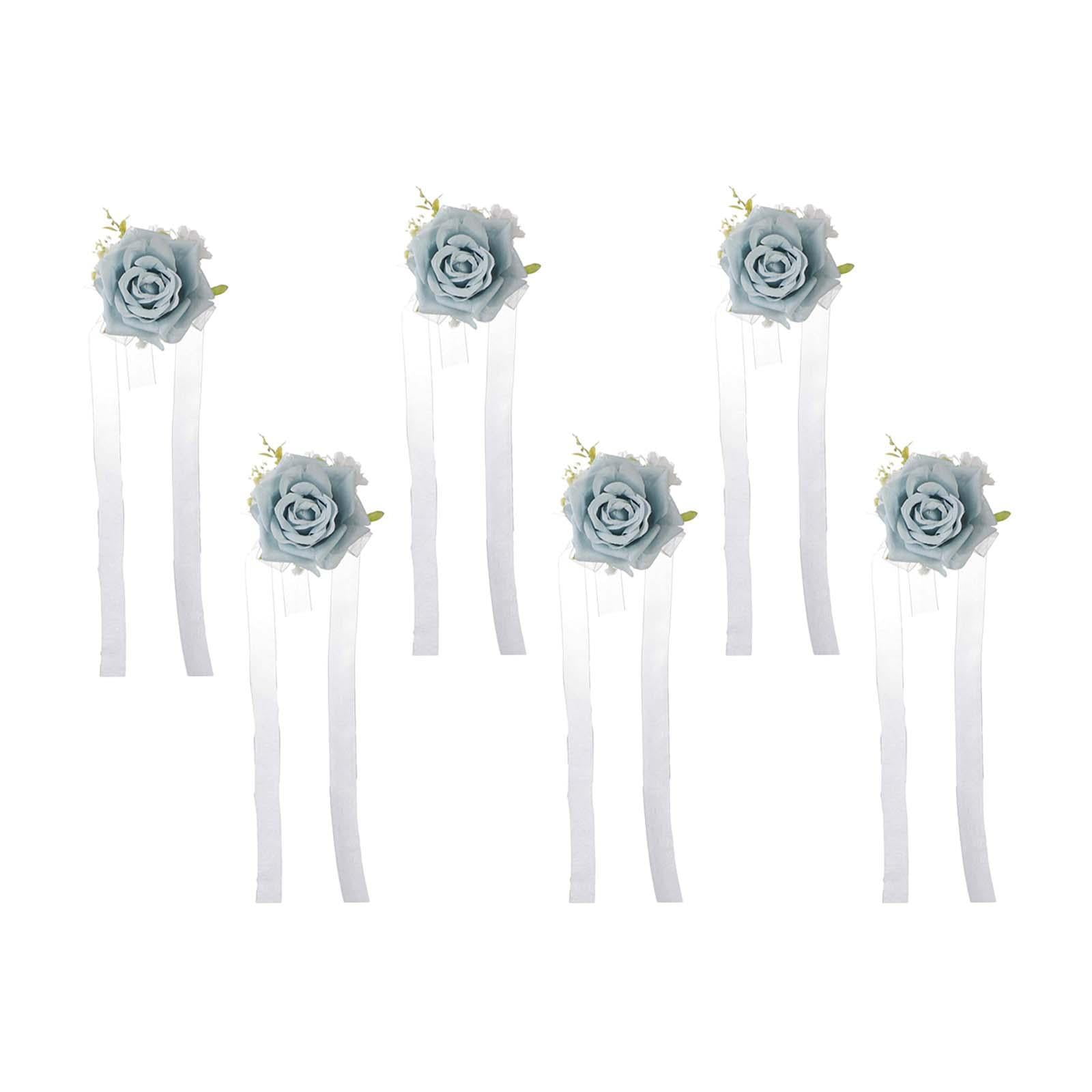 Sharprepublic 6 Pieces Wrist Corsage Decor Floral Hand Wrist Flower ...