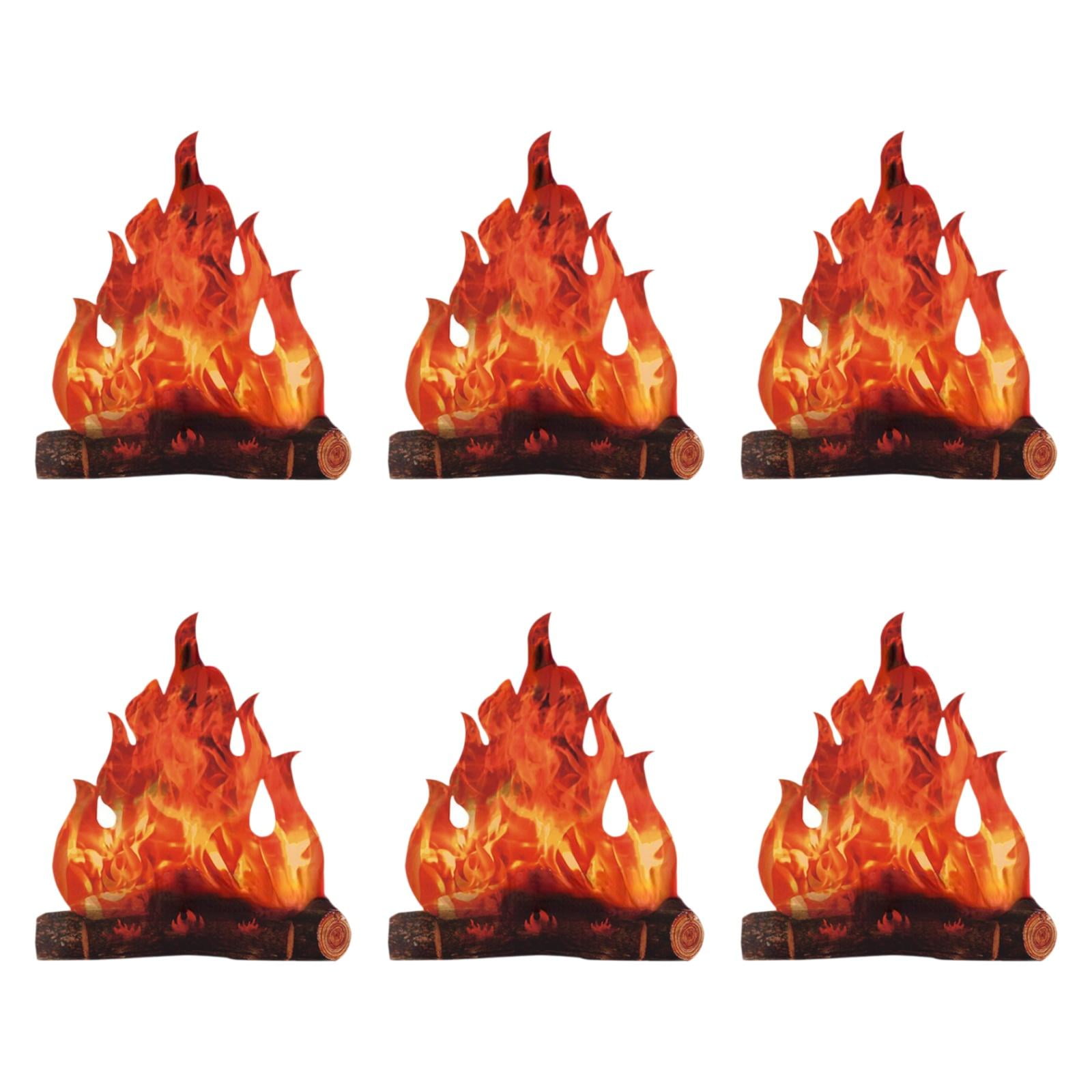 Sharprepublic 6Pcs 3D Decorative Cardboard Campfires Camping ...