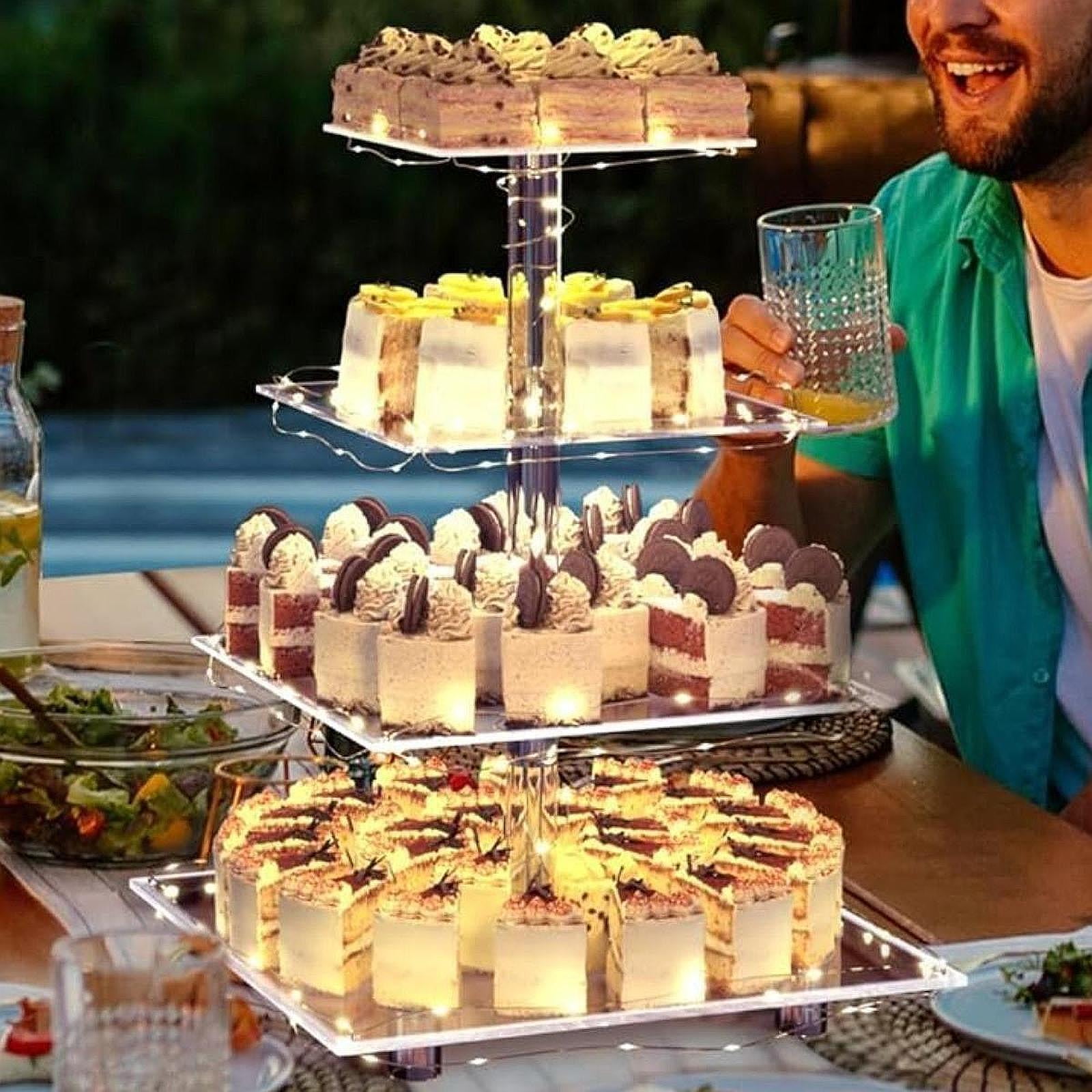 Sharprepublic Acrylic Cupcake Stand Multi Use Dessert Display Stand for ...