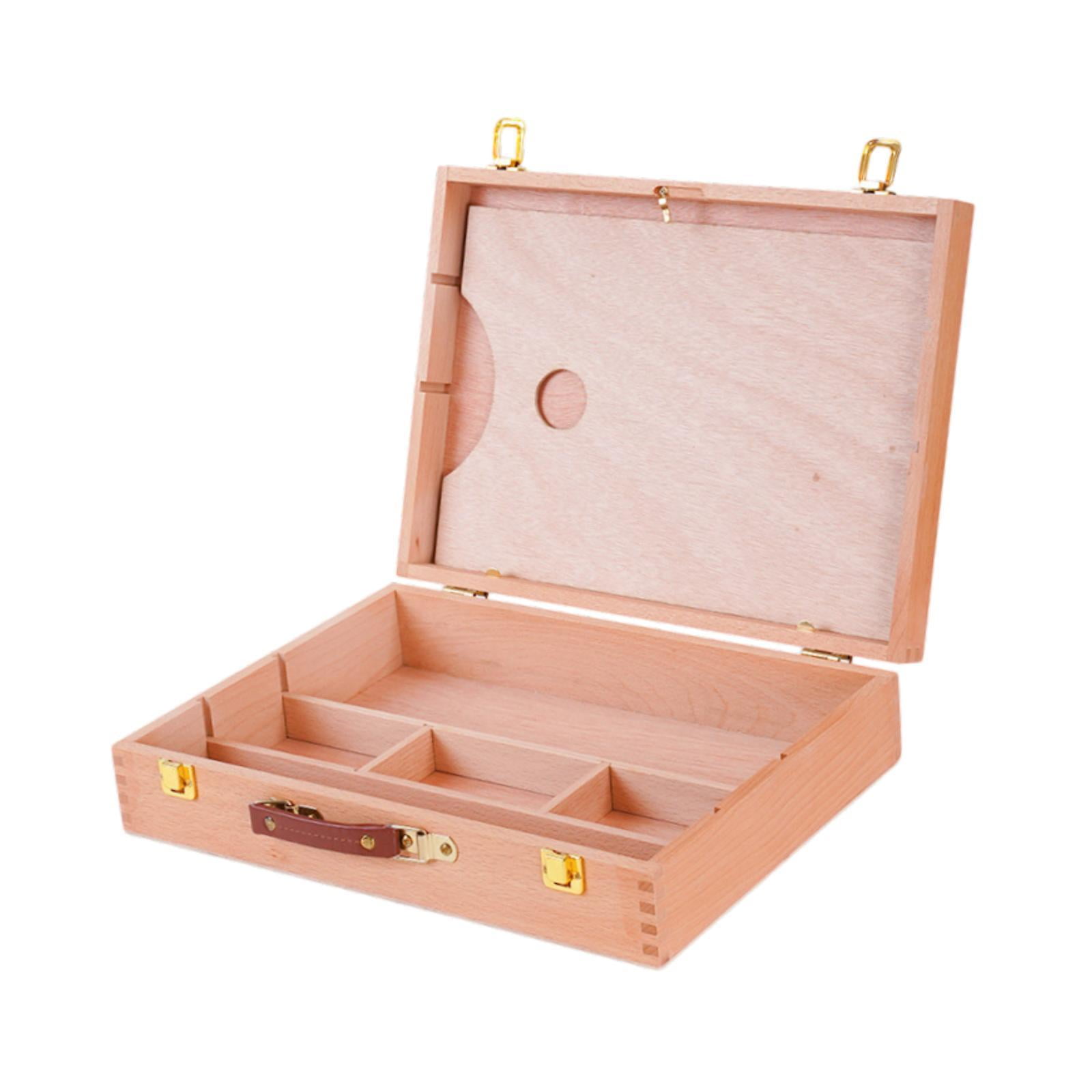 Sharprepublic Artist Supply Box Wood Case Large Capacity with Removable ...