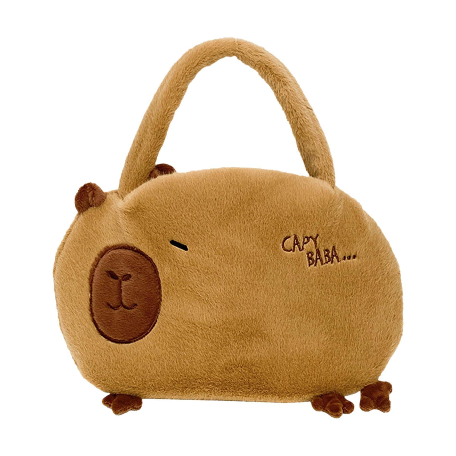 Sharprepublic Capybara Plush Handbag Comfortable Cute Campus Bag ...