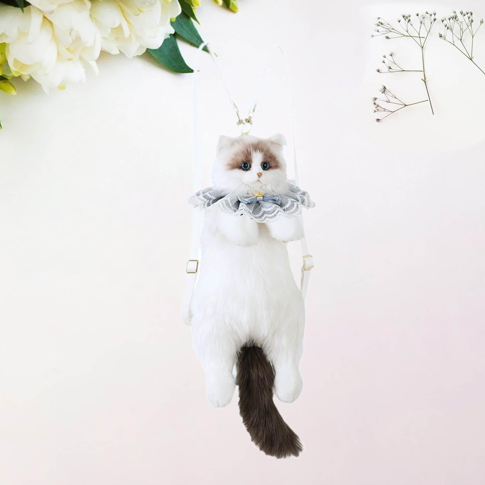 Sharprepublic Cat Shaped Backpack Fashion Lifelike Stuffed Animal ...
