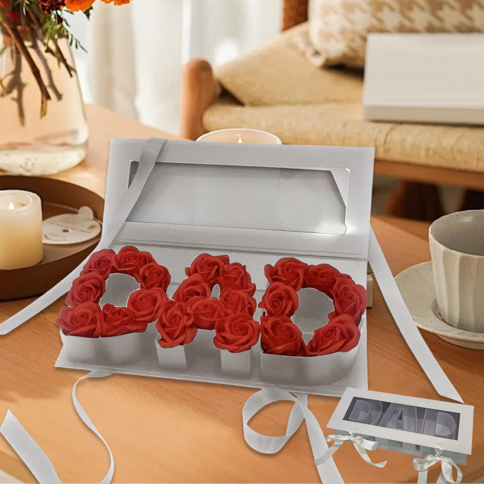 Sharprepublic Dad Empty Flower Box Fillable Souvenir Gift Box Father's ...