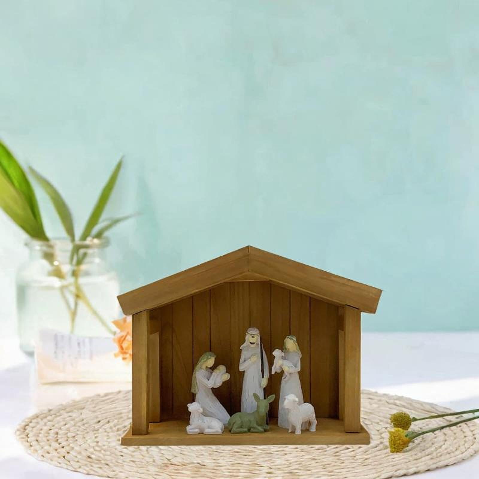 Sharprepublic Nativity Manger Scene Christmas Decor,Centerpiece Table ...