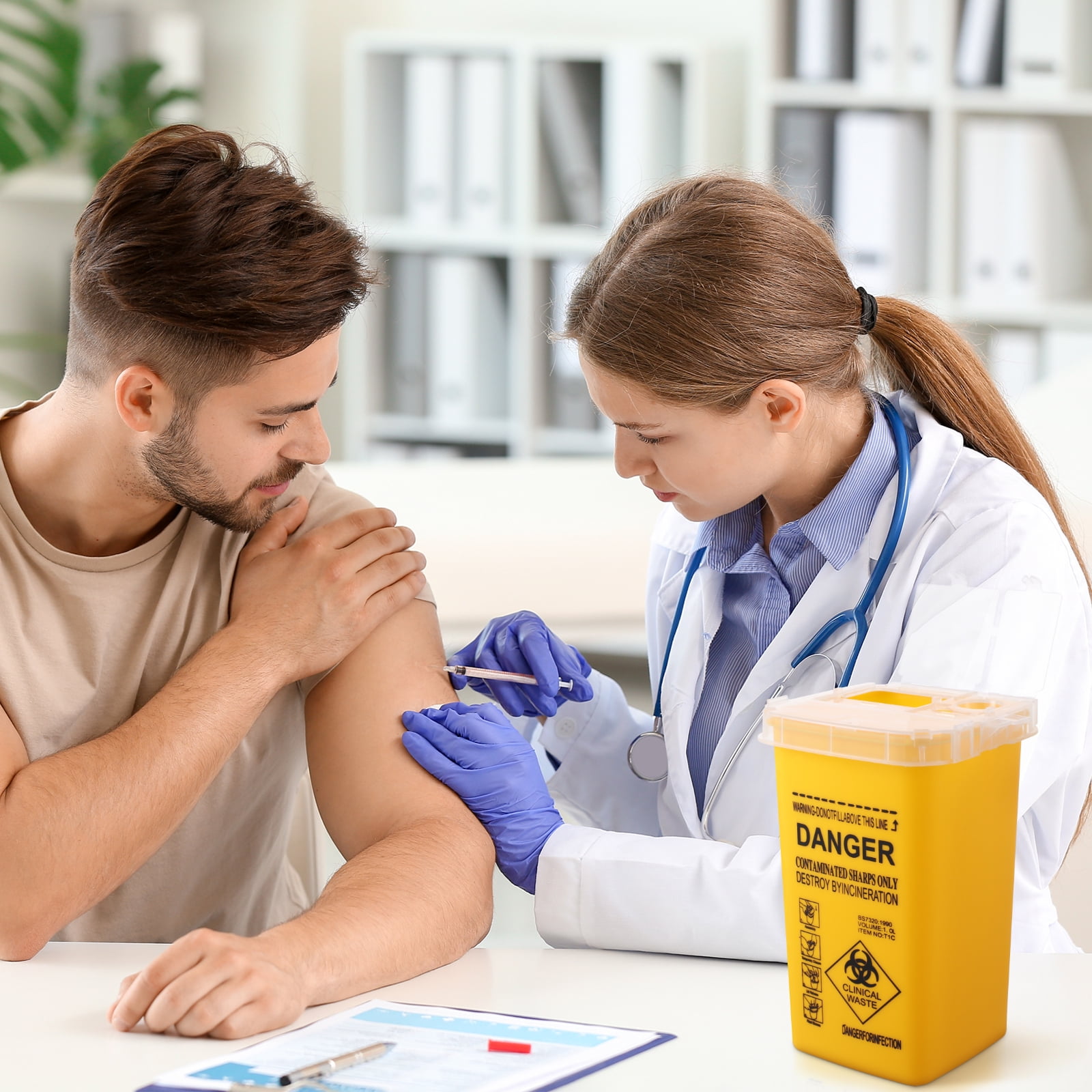 Sharps Box Needles Sharps Disposal Container Supplies and Equipment ...