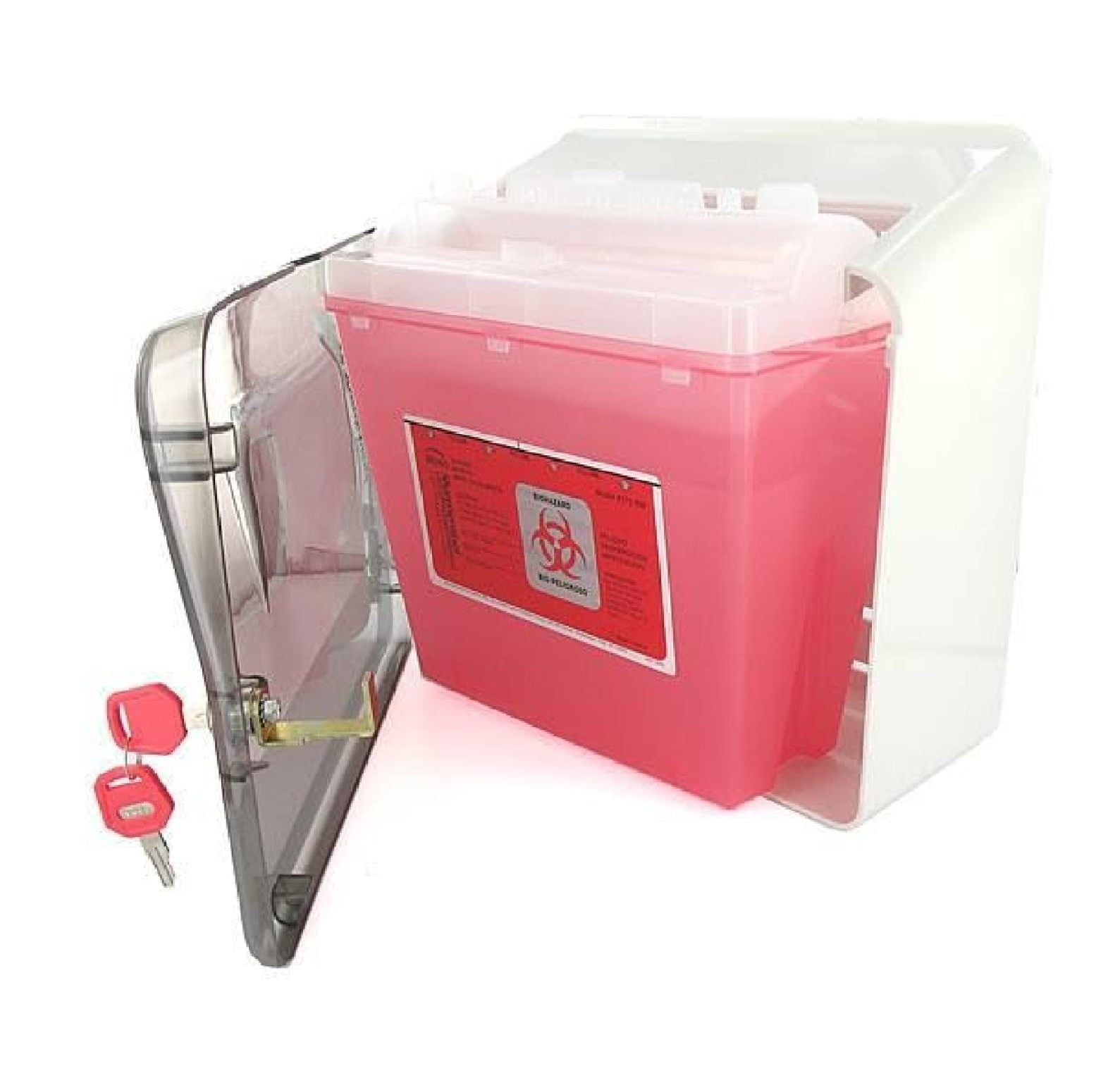 Sharps Cabinet , Use with 5 Quart Sharps Medical Waste Disposal ...