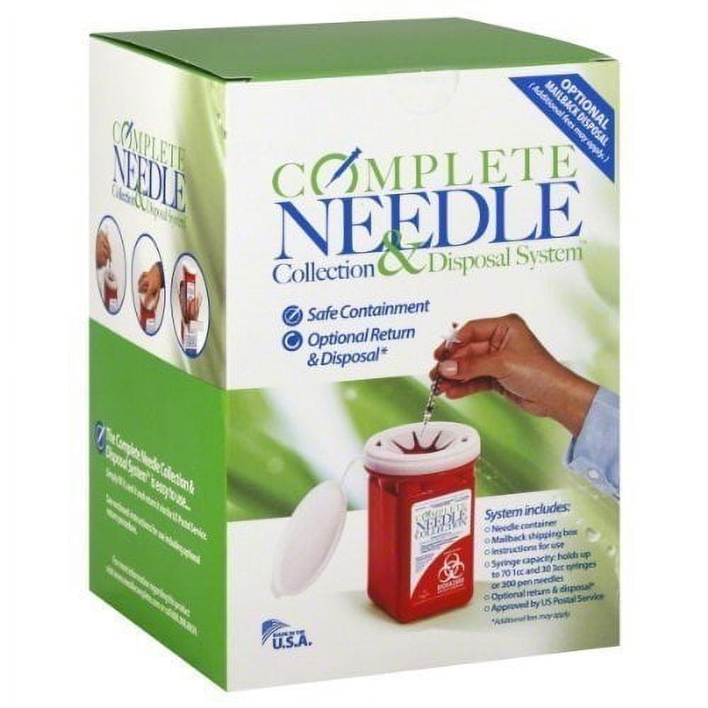 Sharps Compliance Complete Needle Collection & Disposal System Syringe ...