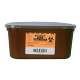 Sharps Container, 1 Gallon, Stackable Multi-purpose 2-Piece, Horizontal ...