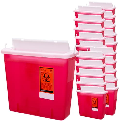 Sharps Container 5 Quart with Mailbox Style Lid - Large - Puncture ...