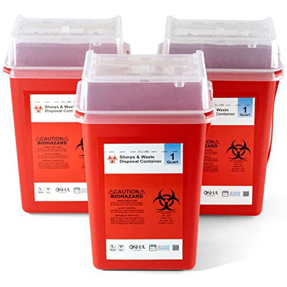 Sharps Container, Sharps Containers for Home Use, Needle Disposal ...