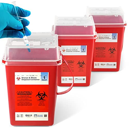 Sharps Container, Sharps Containers for Home Use, Needle Disposal ...