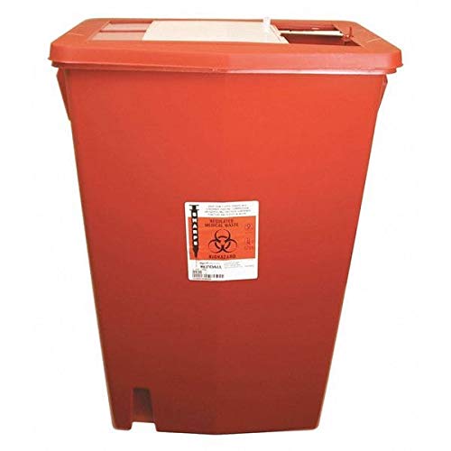 Sharps Container, Sliding Lid, 18 gal, Red - Walmart.com