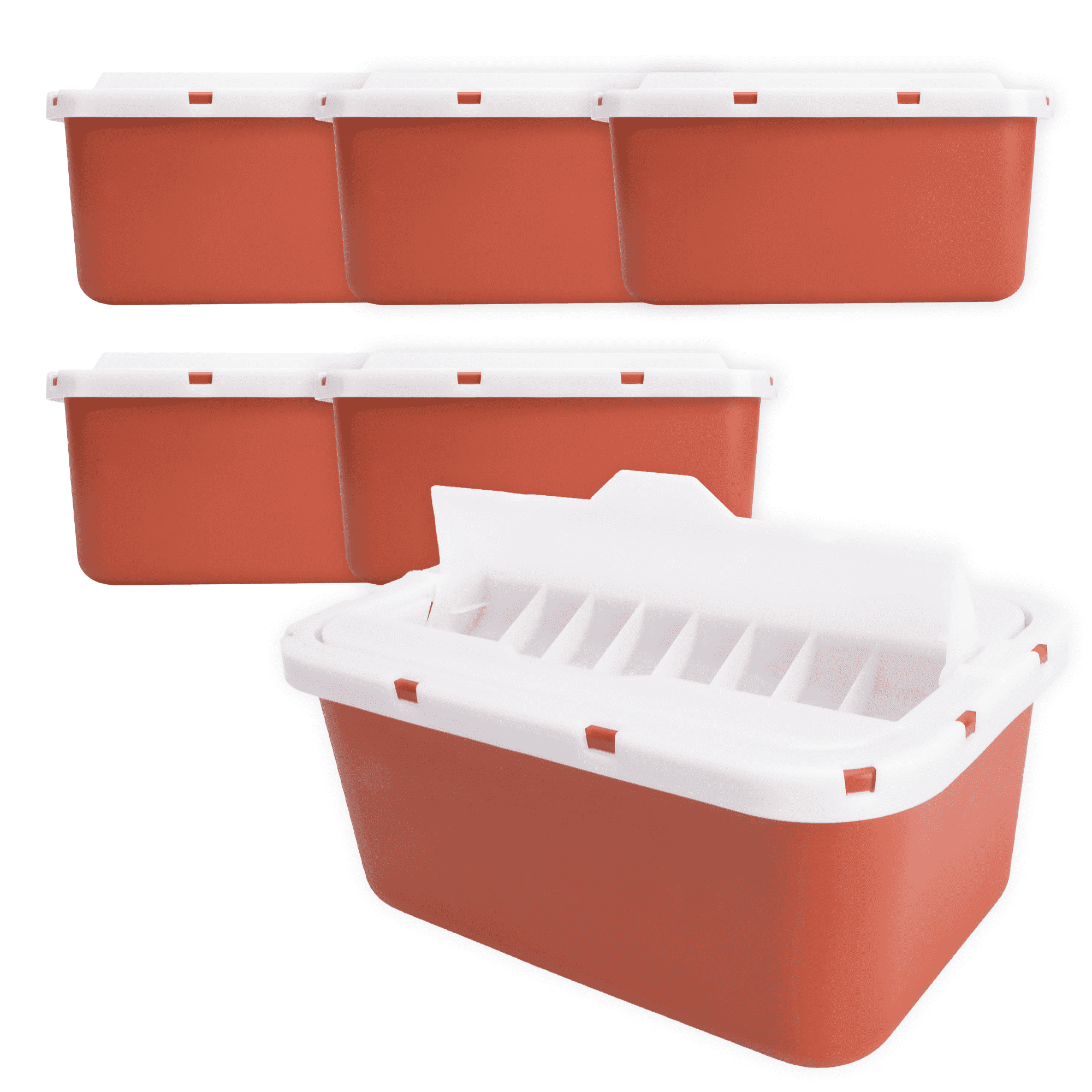 Sharps Container for Home Use & Professional, 1 Gallon (5-Pack) with ...