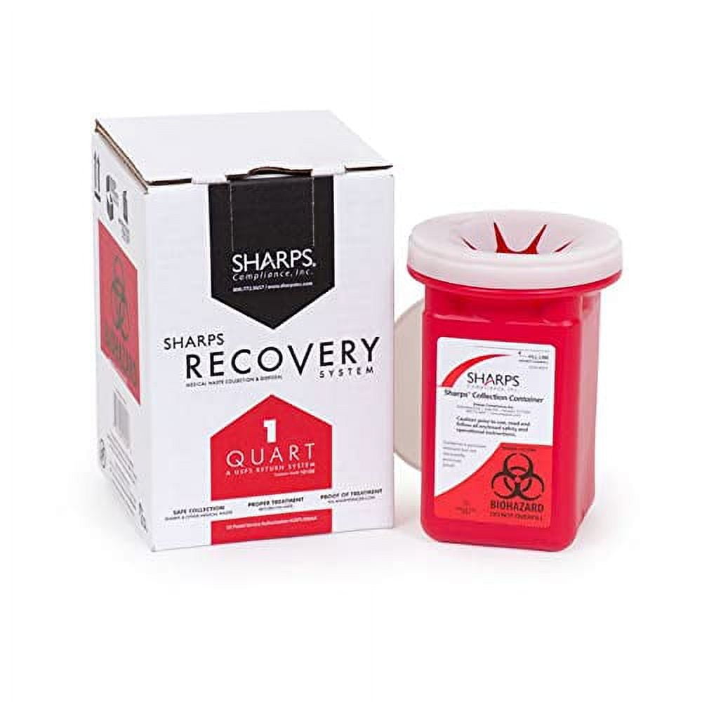 Sharps Recovery System Mailback Sharps Container 0.25 gal. Vertical ...