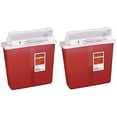 SharpStar In-Room Sharps Container, Mailbox Lid, Transparent Red, 5 ...