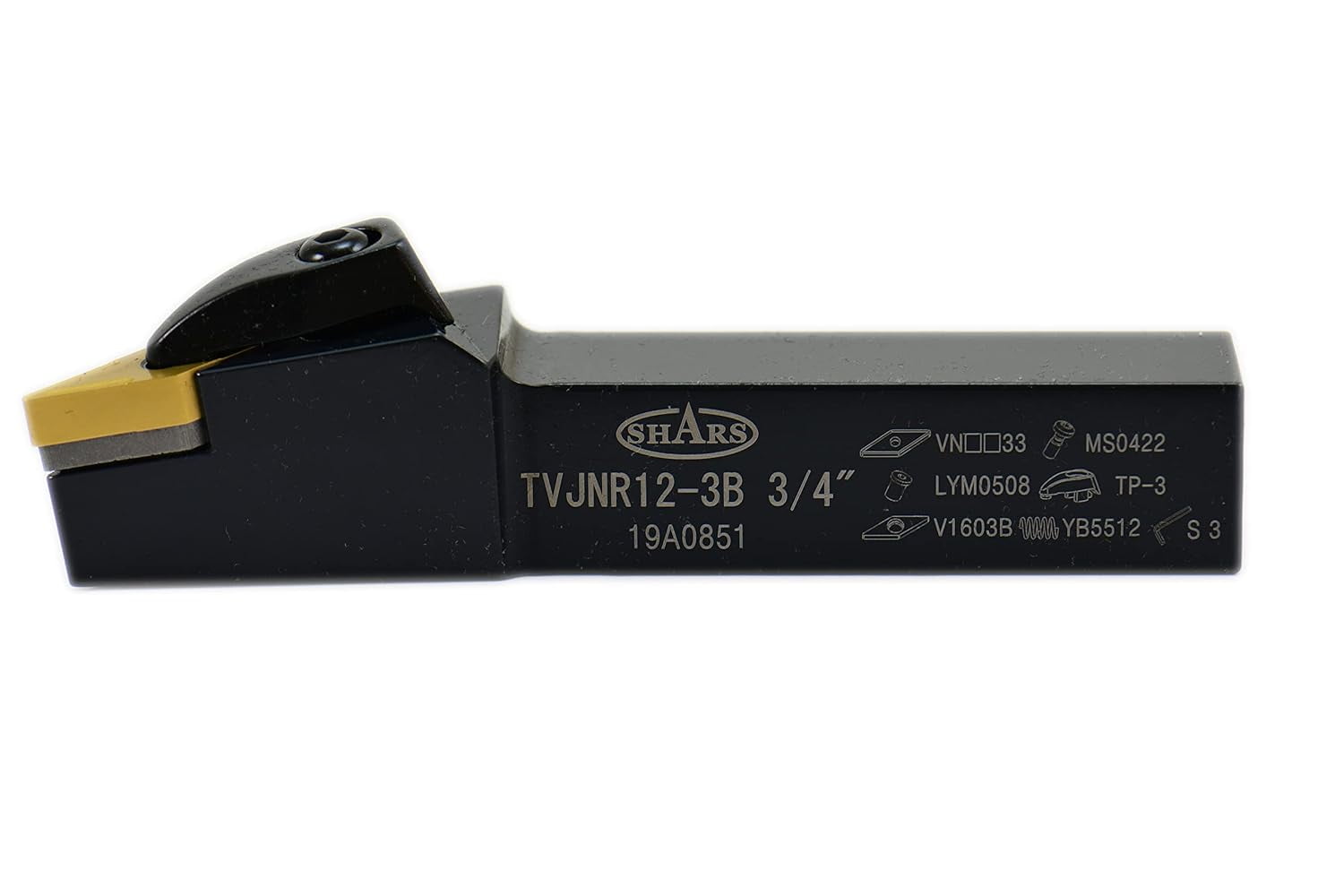 Shars T-Type Clamp Indexable Turning Tool Holder !] (TVJN Right Hand, 3 ...