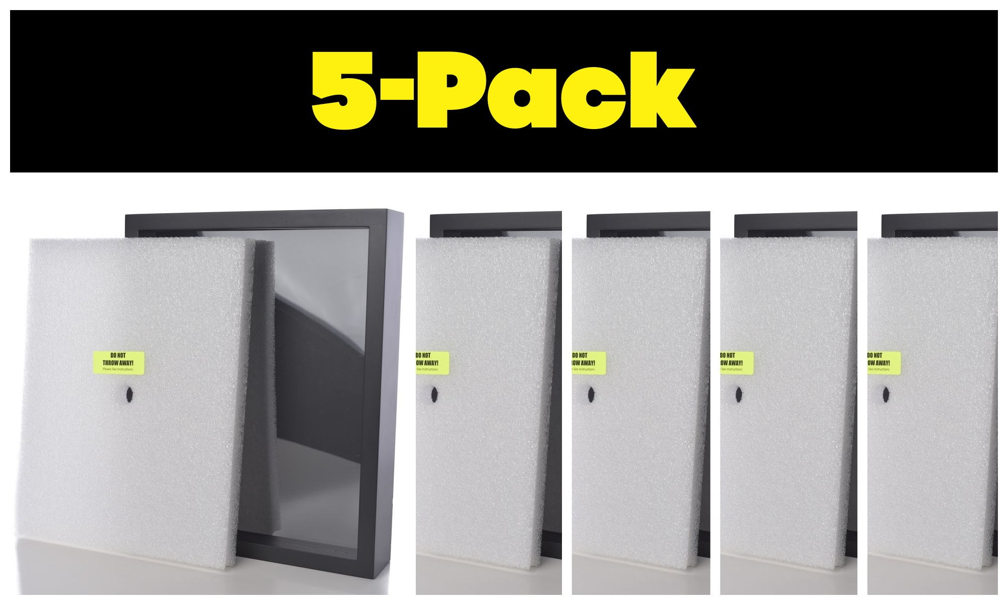 Shart Original T Shirt Frame Display Case 5-Pack 11x14 (Black ...