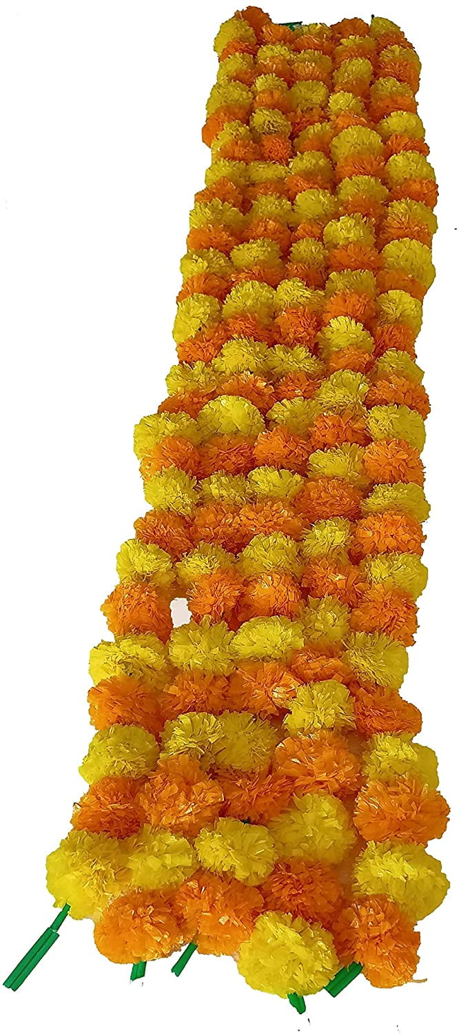 Sharvgun (Pack of 150 string) Artificial Light Orange and Yellow ...