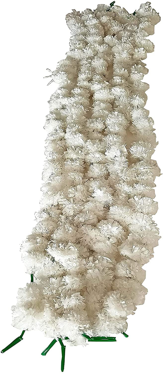 Sharvgun (Pack of 150 string) Artificial White Marigold Flower Garlands ...
