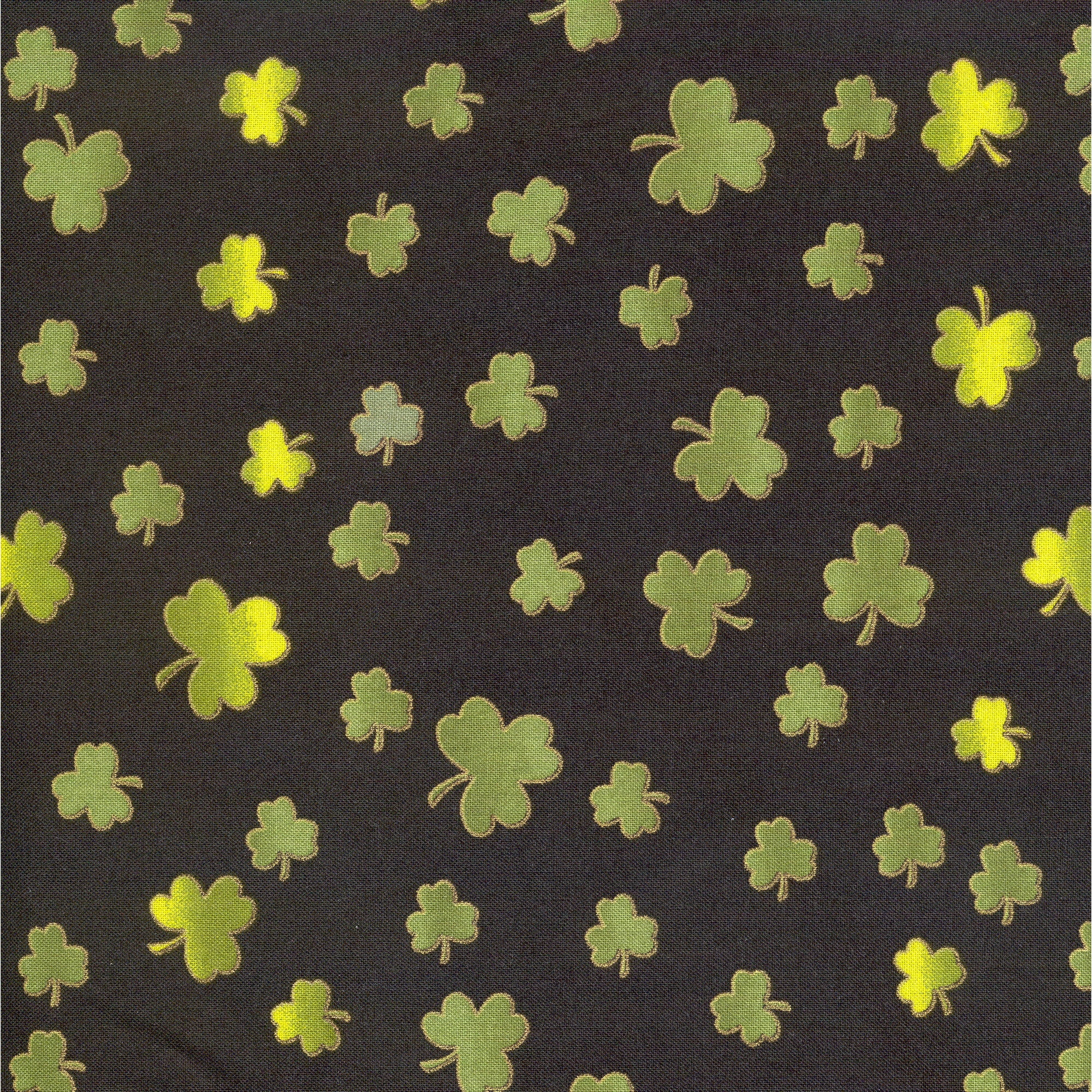 Shason Textile (3 yd Cut) Green Clover, 100 Percent Cotton Fabric For ...