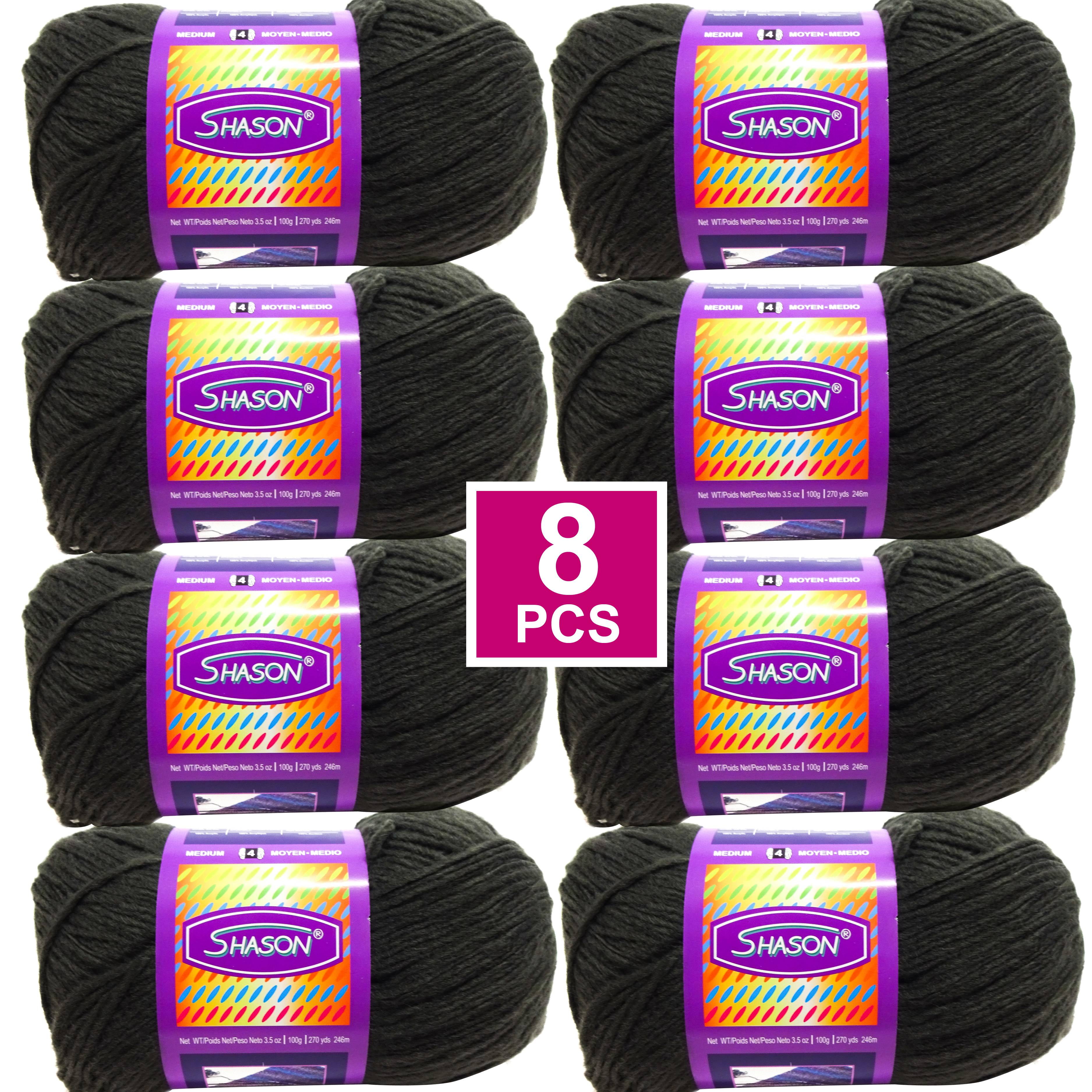 Shason Textile (8-Pack) Super Soft Acrylic Yarn, Charcoal. - Walmart.com