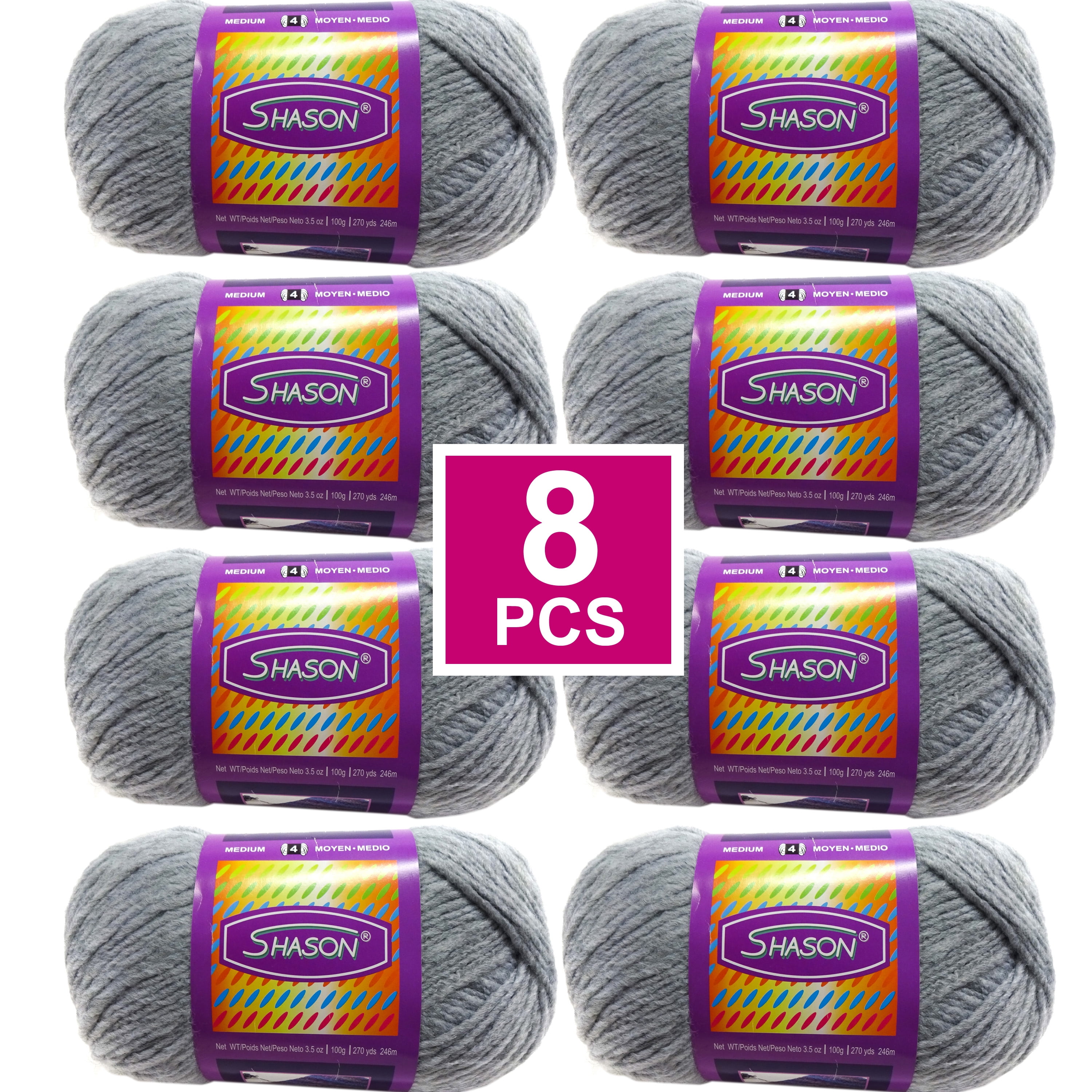 Shason Textile (8-Pack) Super Soft Acrylic Yarn, Light Grey. - Walmart.com