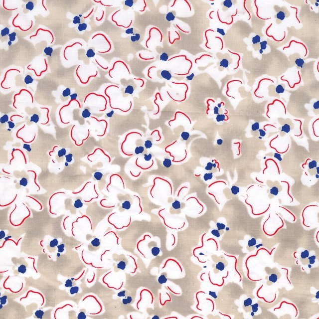 Shason Textile Craft Projects Poly Cotton Floral Print Fabric, 3 Yards ...