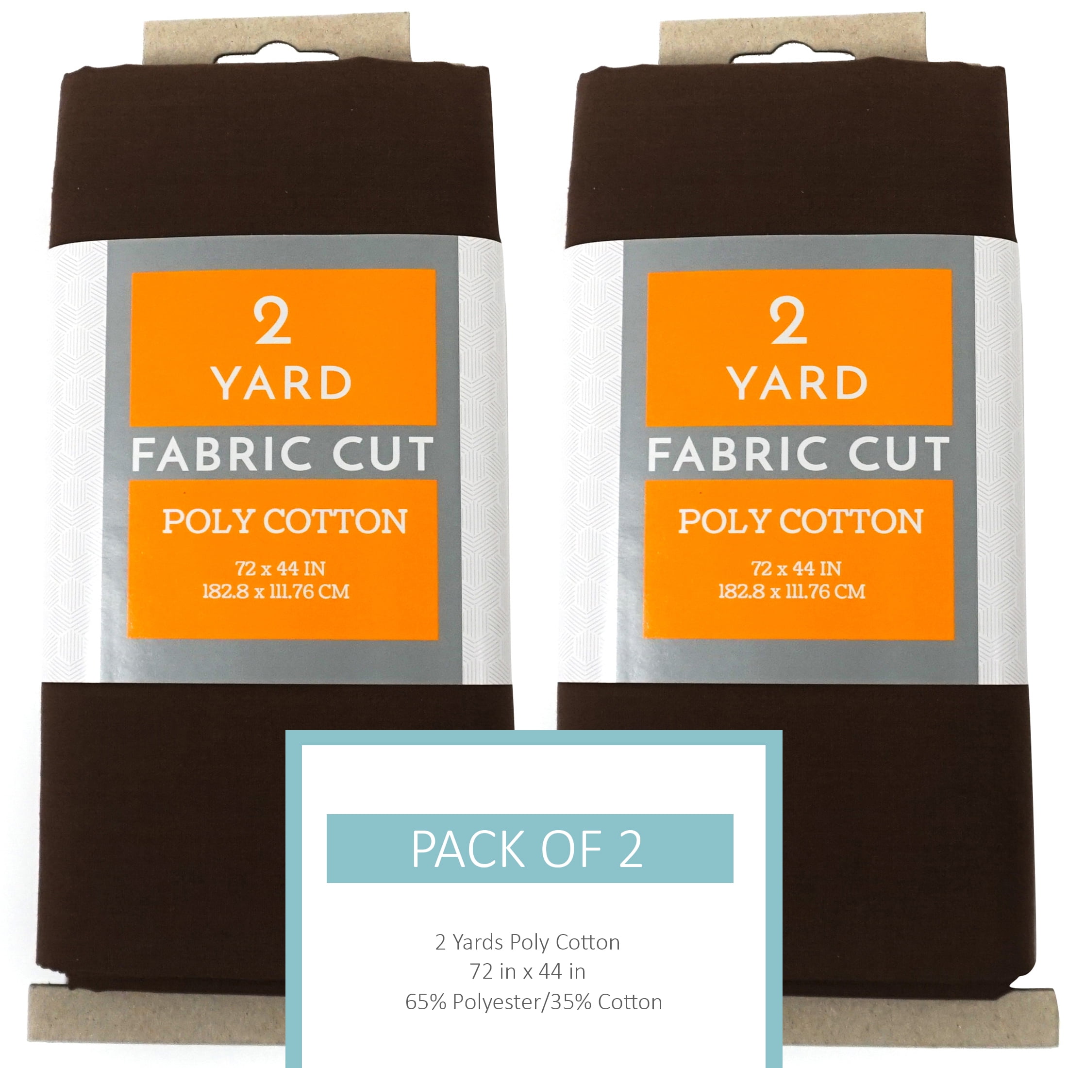 Shason Textile Craft Quilting Poly Cotton 2 Yards Precut Fabric, Dark ...