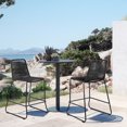 Shasta 30" Outdoor Metal and Black Rope Stackable Barstool - Set of 6 ...