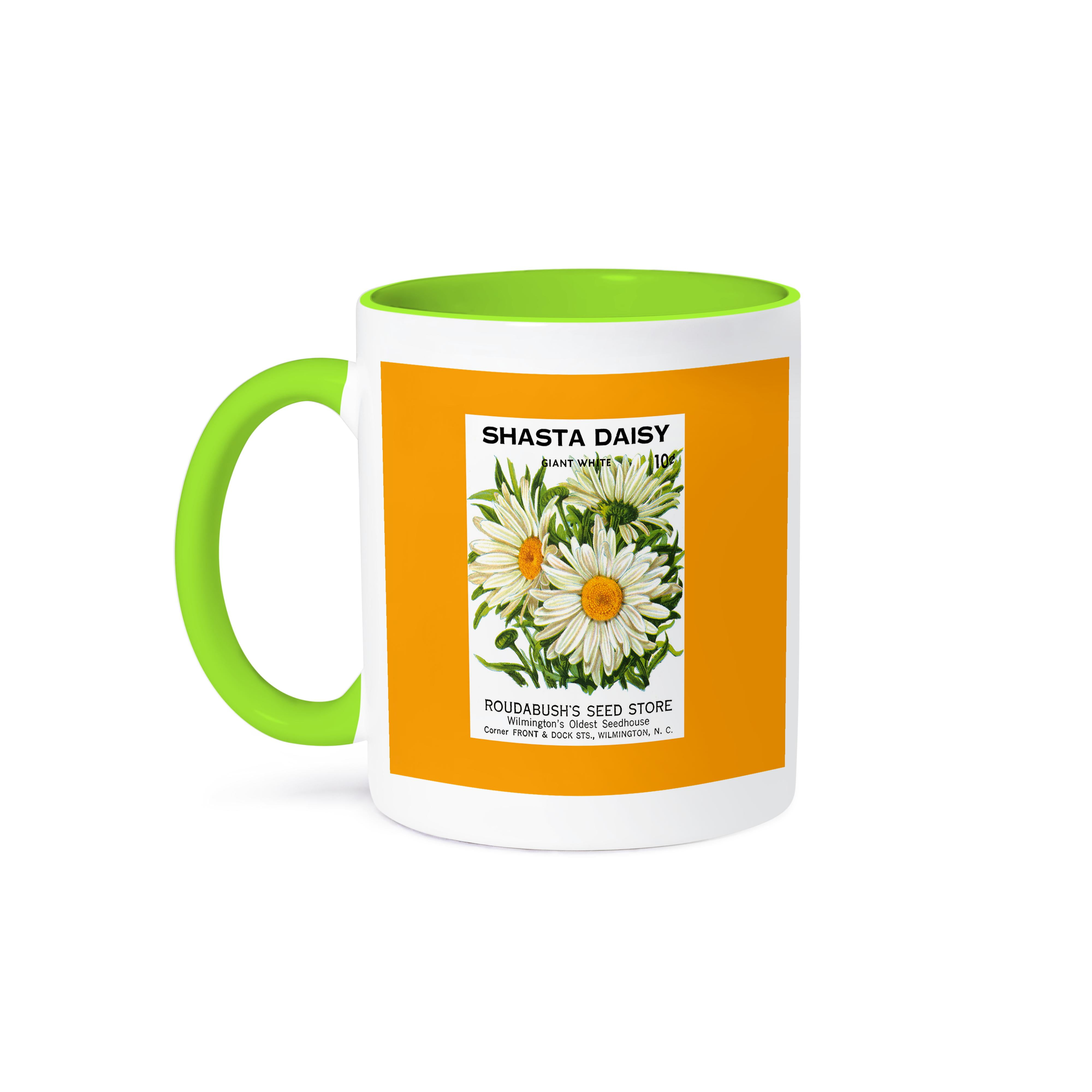 3dRose, Shasta Daisy Giant White Seed Packet Reproduction, 11oz Two ...