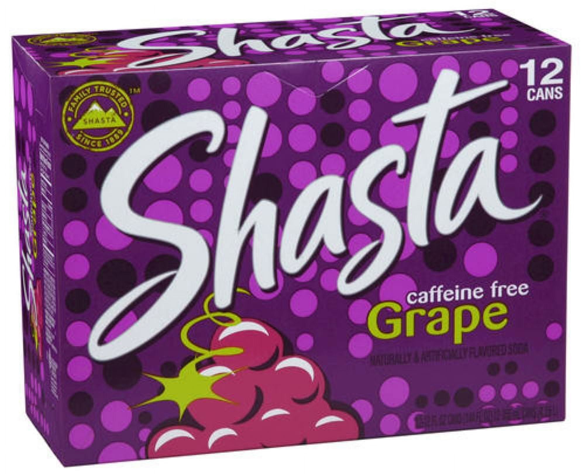 Shasta Grape Soda, 12-Ounce Cans, Pack of 24, Total 288 Fl Oz - Walmart.com