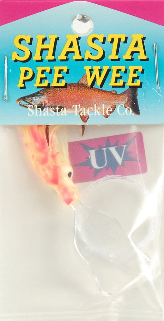 Mack's Lure Pee Wee Wiggle Hoochie 36" 14lb Mono 2 #2hks Chrt Orng Glo ...