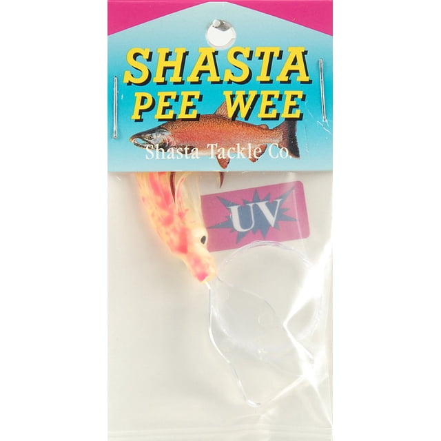 Mack's Lure Pee Wee Wiggle Hoochie 36" 14lb Mono 2 #2hks Chrt Orng Glo ...
