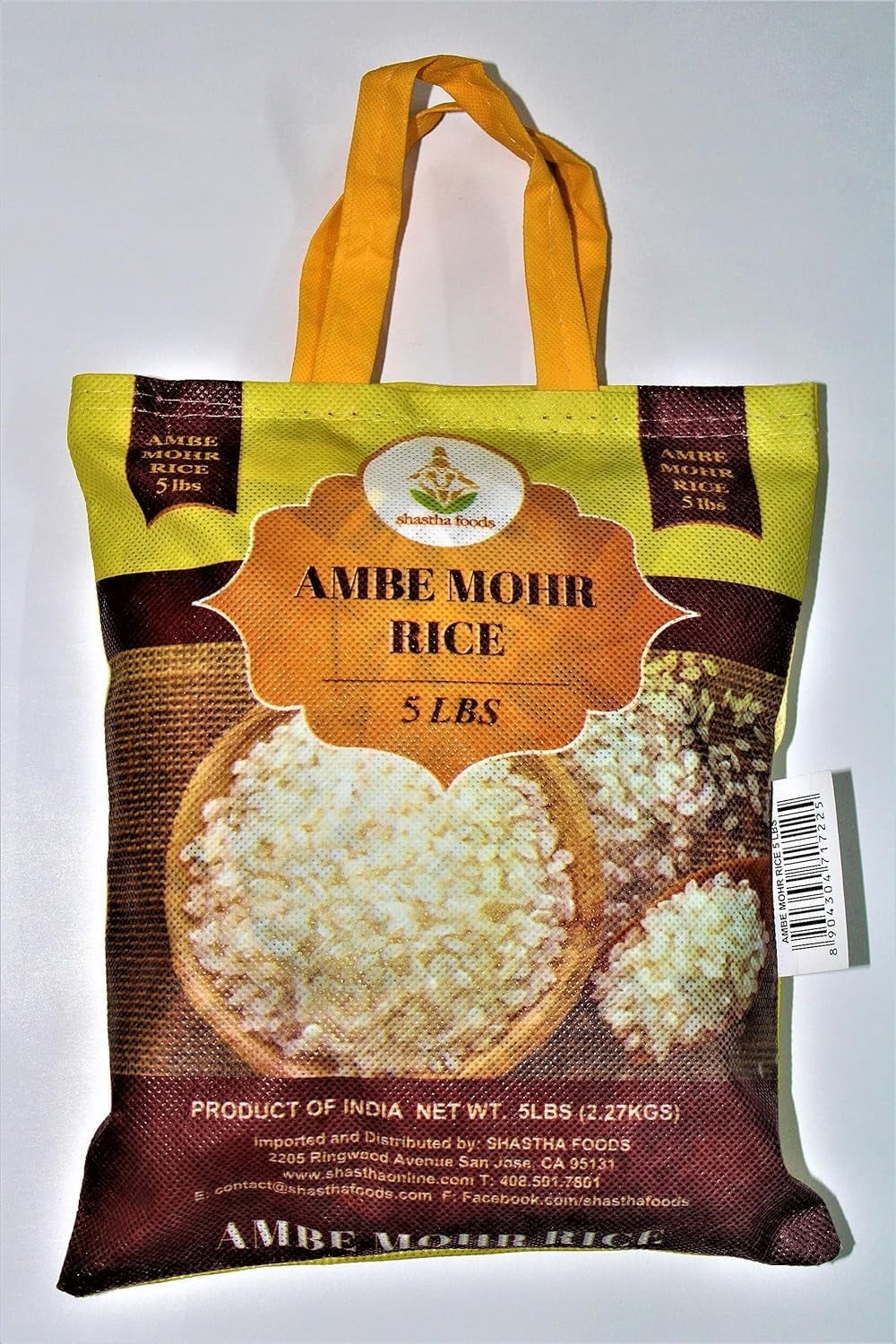 Shastha Ambe Mohr Rice 5 lbs (Pack of 1) - Walmart.com