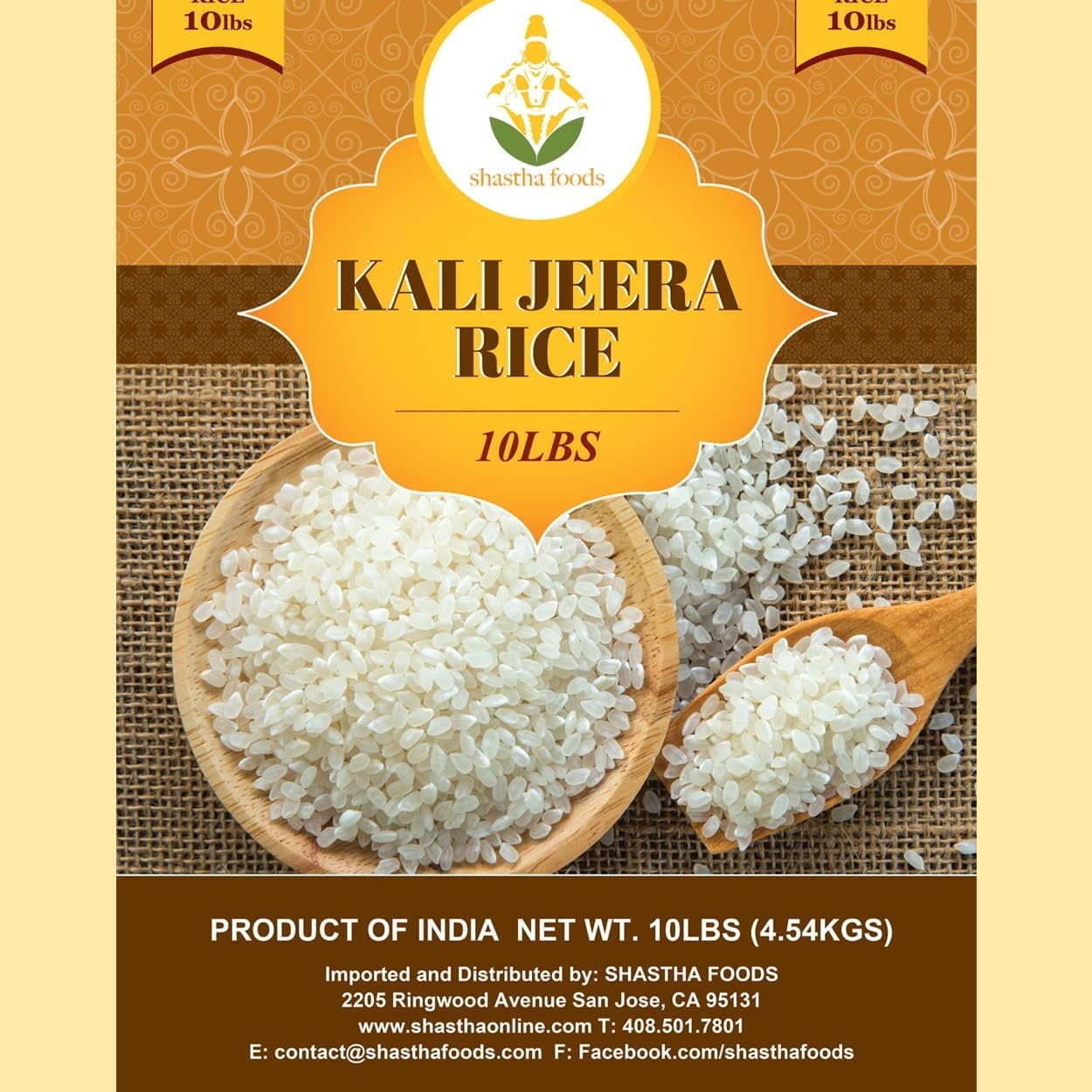 Shastha Kalijeera Rice 10 Lbs (Pack of 1) 10 Lbs x 1 Bag (Total 10 Lbs ...