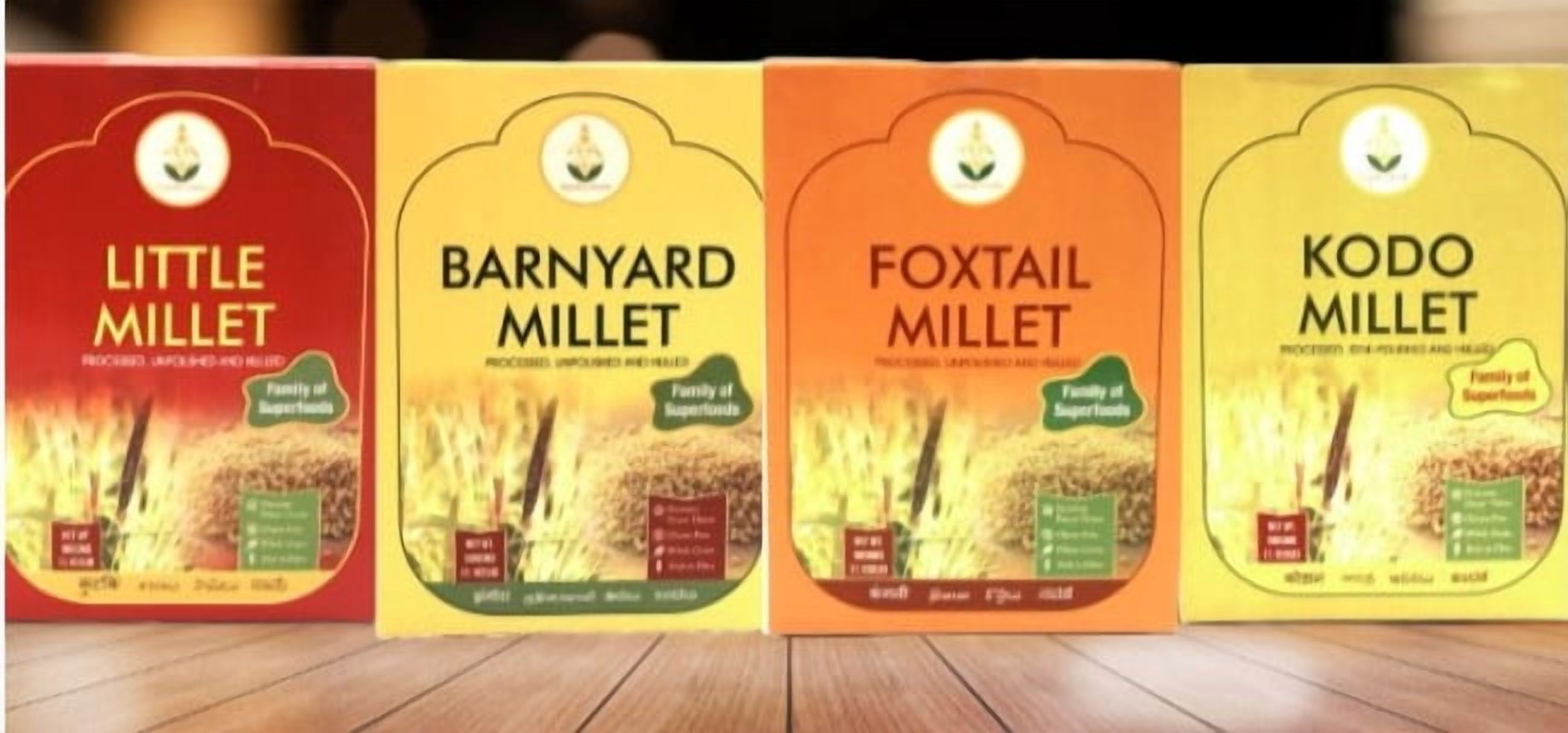 Shastha Millets Combo Pack C, 500g, 4 pack Has Little, Kodo, Foxtail ...