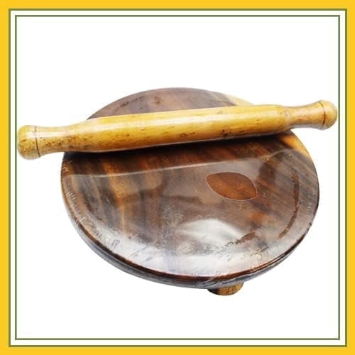 Shastha Foods Wood Chappathi Maker Handcrafted Wooden Tortilla Press, 1 ...