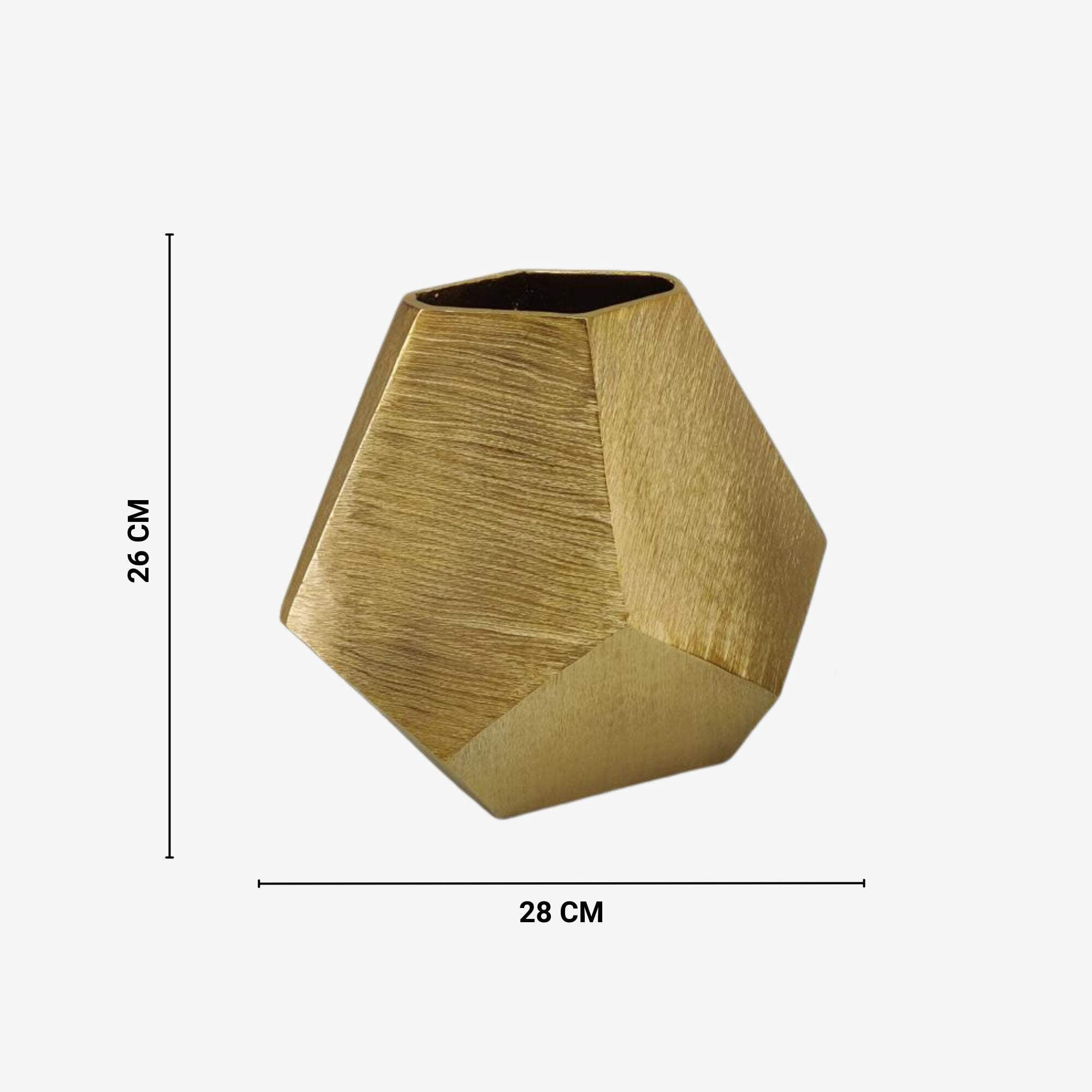Shataj Decorative Aluminum Diamond Shape Vase - Walmart.com