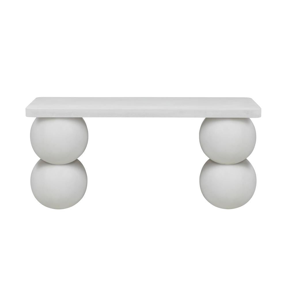 Shatana Home Dani Console Table Extra Large in Ivory Concrete - Walmart.com