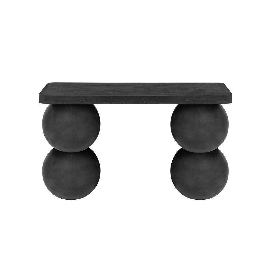 Shatana Home Dani Console Table Large in Black Concrete - Walmart.com