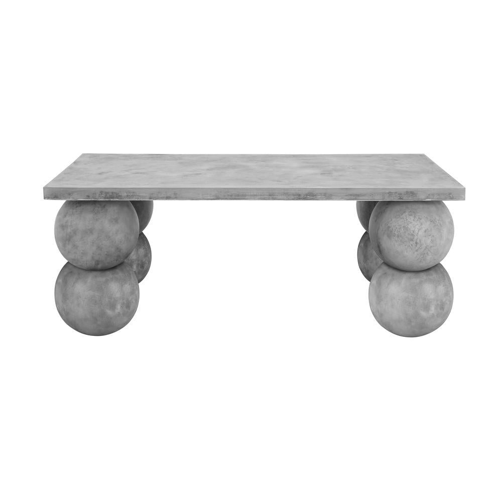Shatana Home Dani Rectangle Console Large in Light Grey Concrete ...
