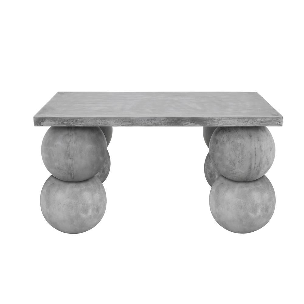 Shatana Home Dani Rectangle Console Medium in Light Grey Concrete ...