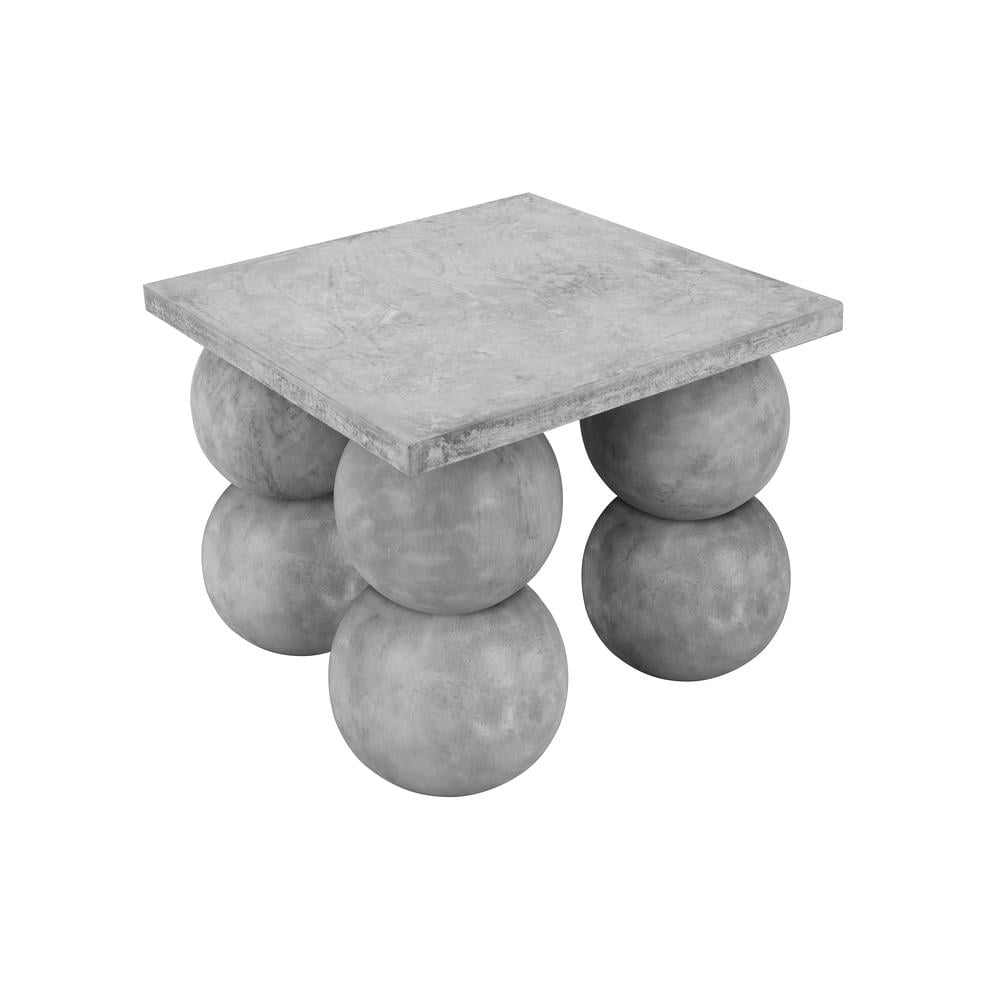 Shatana Home Dani Square Entryway Table Small in Light Grey Concrete ...