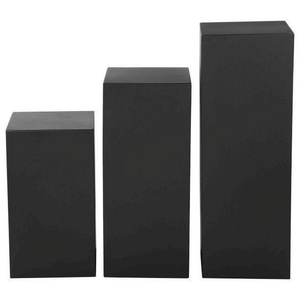 Shatana Home Miami Short Pedestal in Black - Walmart Business Supplies