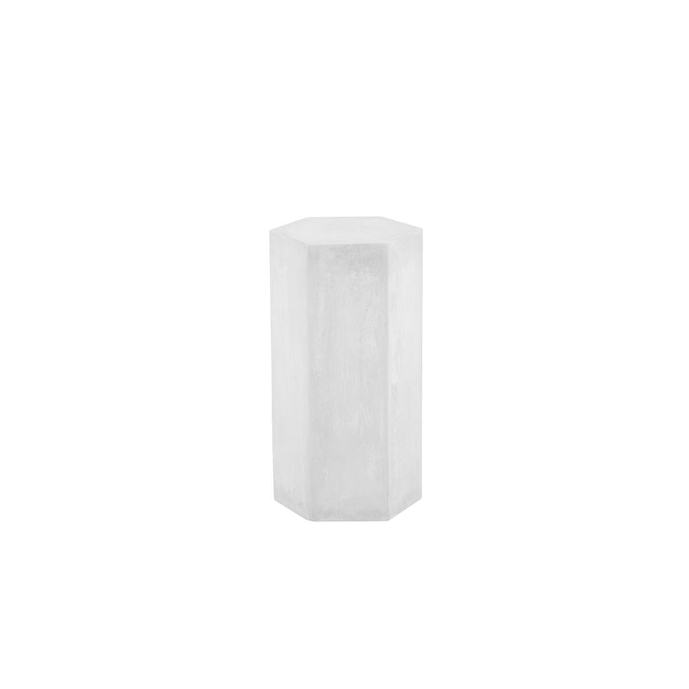 Shatana Home Tubbs Hexagon Pedestal Medium in Ivory Concrete - Walmart.com
