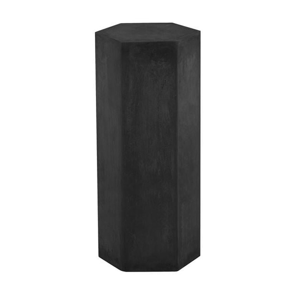 Shatana Home Tubbs Hexagon Pedestal Tall in Black Concrete - Walmart.com